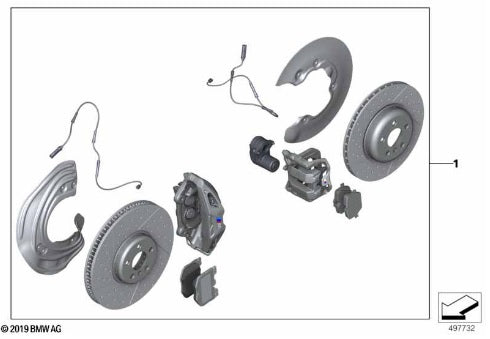 Genuine BMW G80 G82 G83 M3 M4 Carbon Ceramic Brake Retrofit Kit 341088 ...